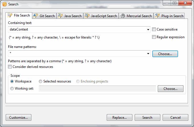 The Power of Eclipse: Domino Designer Search